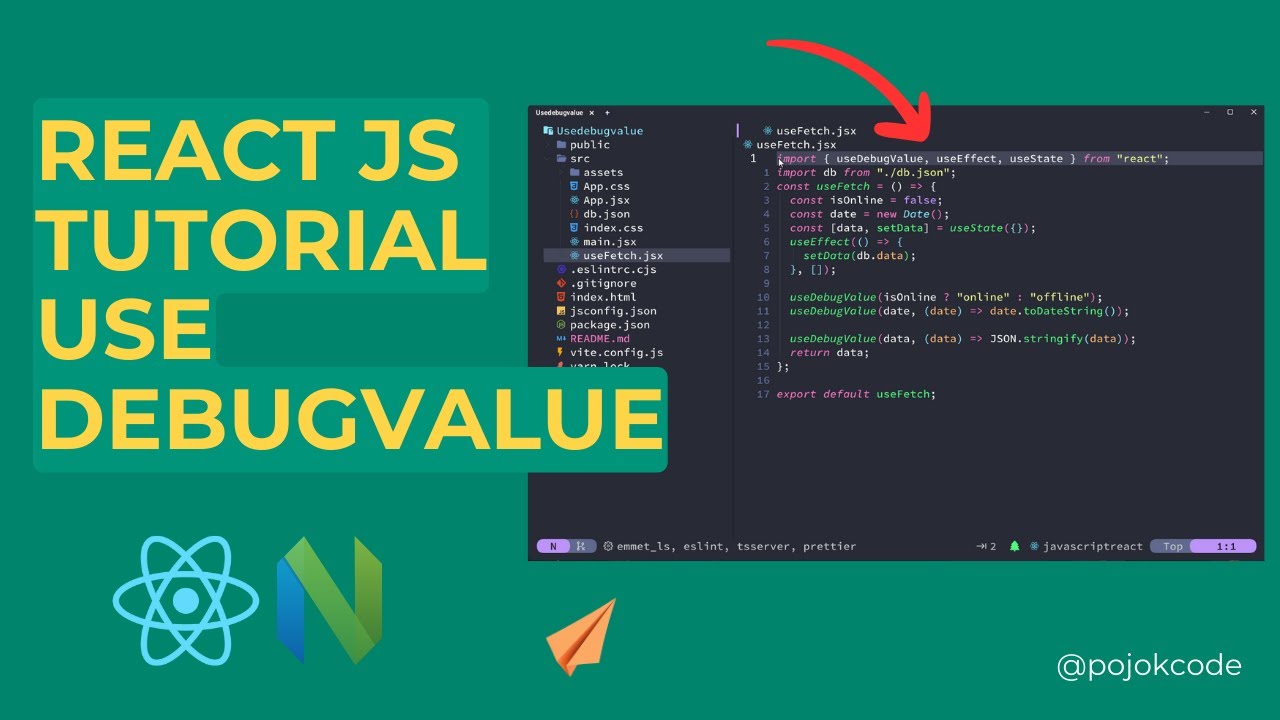 REACT JS TUTORIAL - USEDEBUGVALUE - YouTube