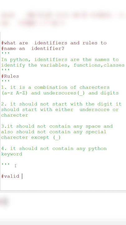 python programmes || python tutorials || python identifiers ||short 4 || #python # ...