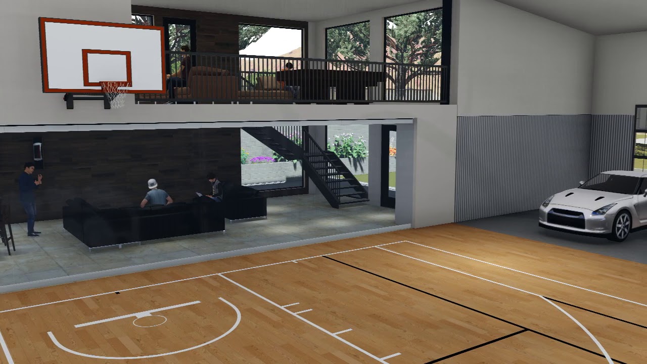 Indoor Court, Lounge & Living area - YouTube