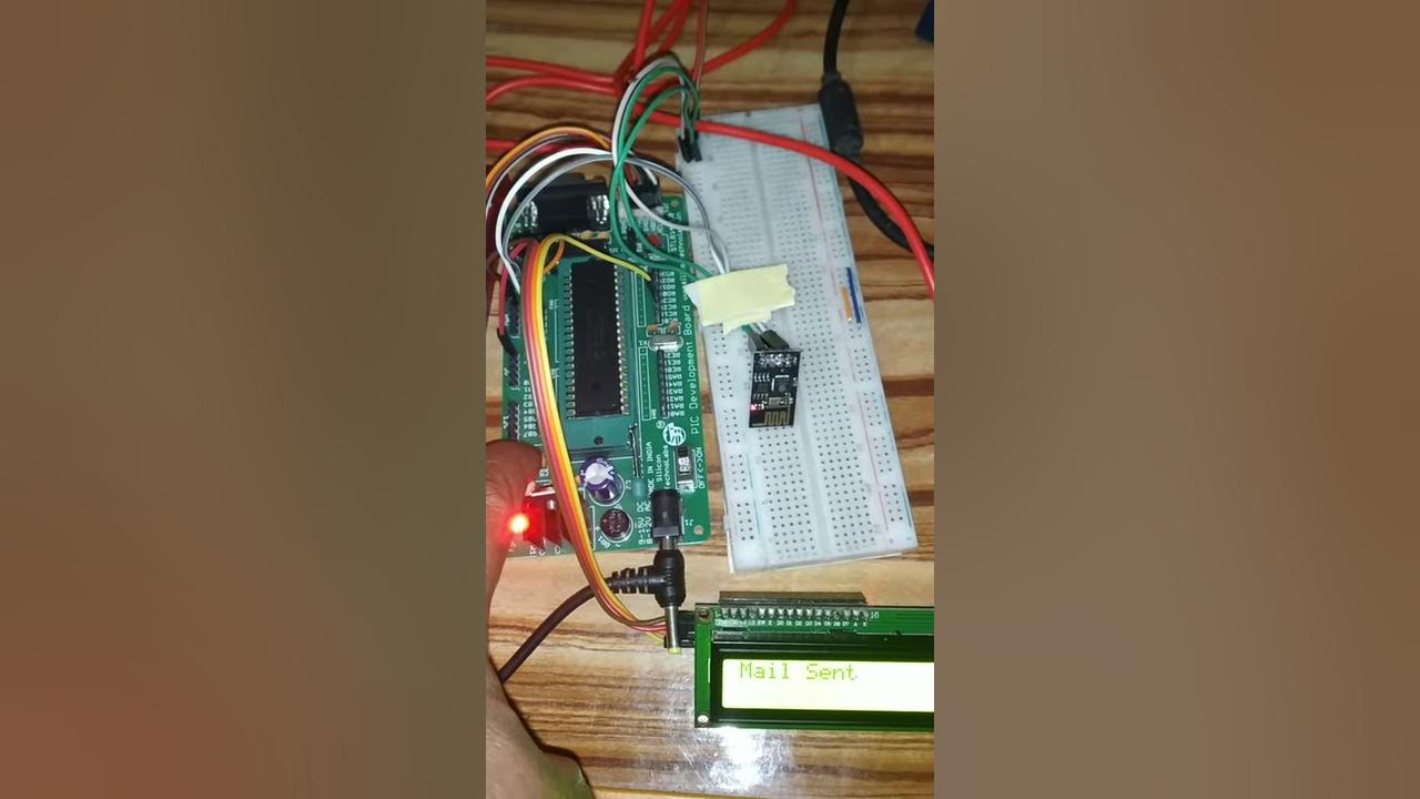[PIC16F877A] : How to Send E-mail using PIC Microcontroller and ESP8266 - YouTube