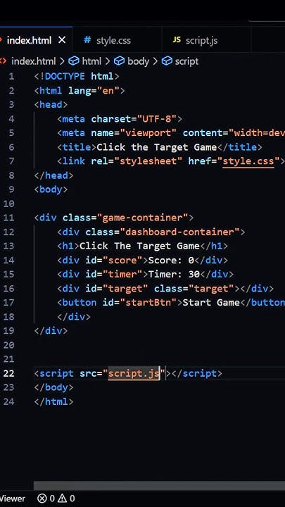 Target clicking game create in [HTML, CSS & JS] programming #asmr #programming #htmlcssjs # ...