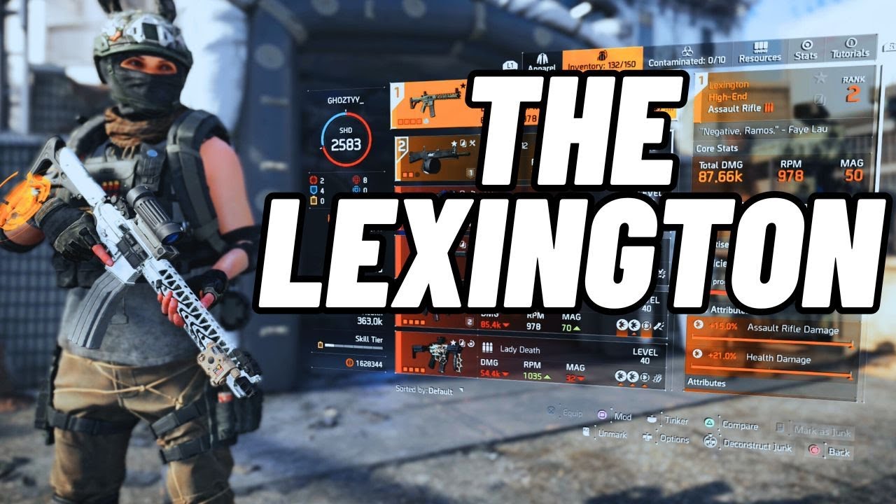 THE LEXINGTON IS GREAT!!!! - LEXINGTON STRIKER BUILD - THE DIVISION 2 ...
