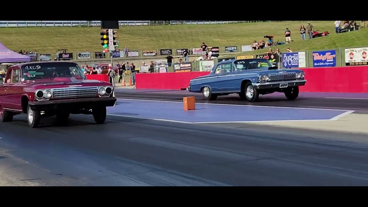 348-409 Chevy drag race at Dragway 42 July 31st 2021 - YouTube