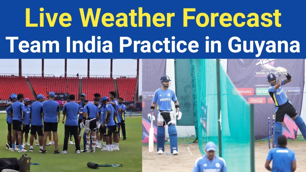 Live Weather Forecast From Guyana Stadium | India Cricket Team Practice ...