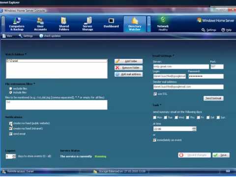 WHS Add-In Directory Watcher v1.1 - YouTube