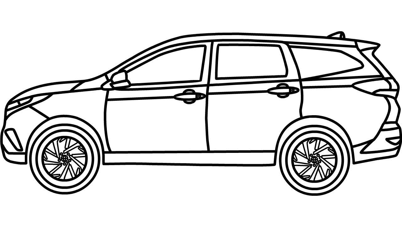 How to Draw Toyota Rush \ Easy Step by Step - YouTube
