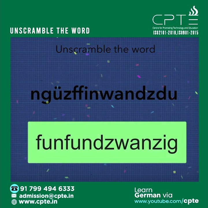 Make the German Scrabble | Learn German with CPTE - YouTube