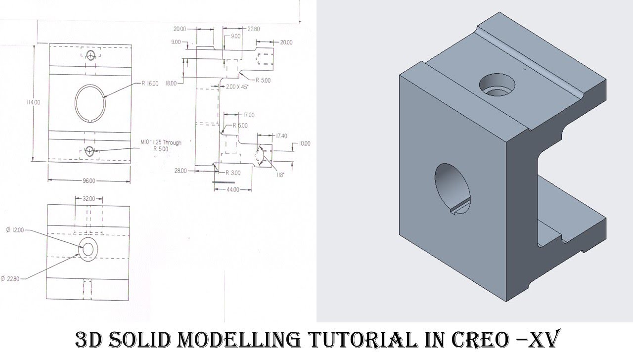 3D SOLID MODELLING TUTORIAL IN CREO - XX - YouTube