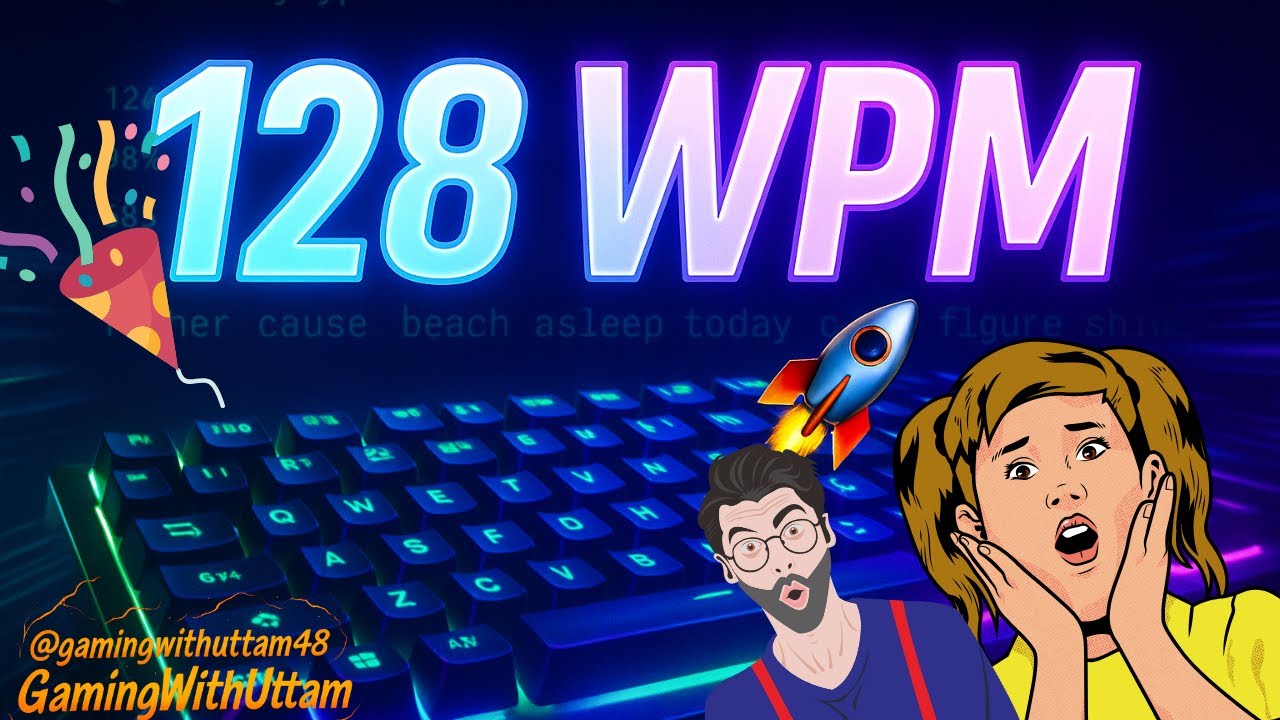 ⚡ How I Type 128 WPM Per Minute | Fast Typing Test on Monkeytype 🚀 ...