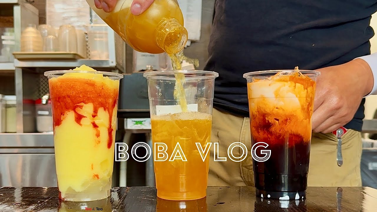 Working At Boba Shop and Making Bubble Tea. Boba Cafe Vlog ASMR 36 ...