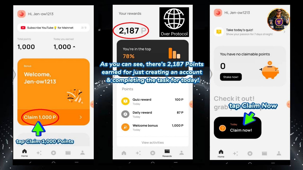 How to Register an Account on Over Wallet || How To Claim Daily Rewards ...