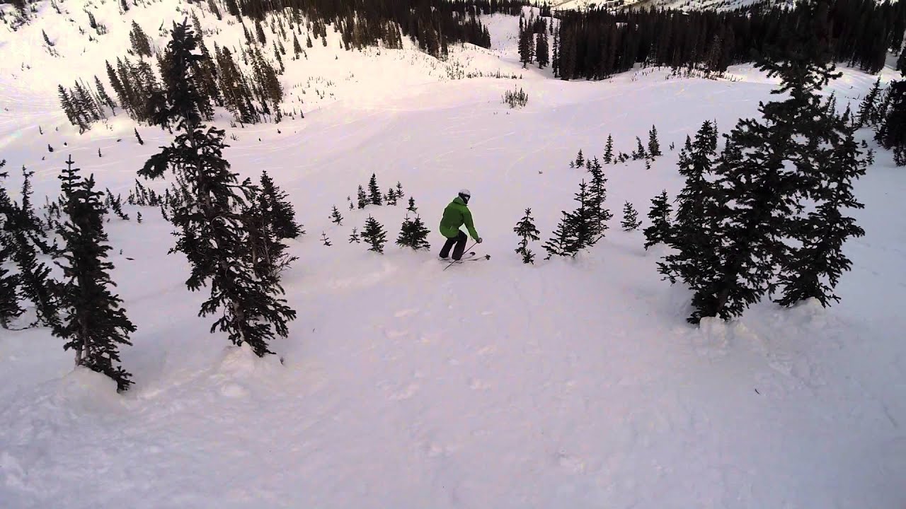 Snowbird Temptation Chutes - YouTube