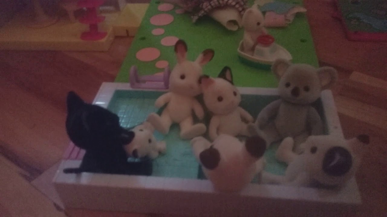 Calico critters/pool party!!!!!!! - YouTube