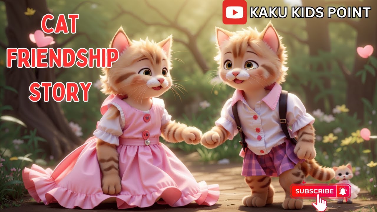 Cat friendship story | cartoon animated video | kids animated video ...