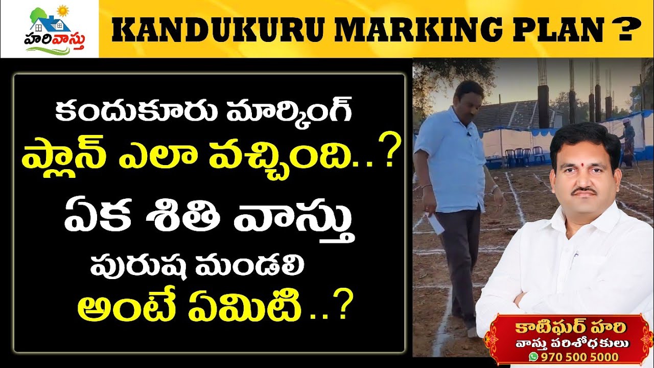 Kandukuru marking plan || Hari Vastu || East Facing Plan - YouTube