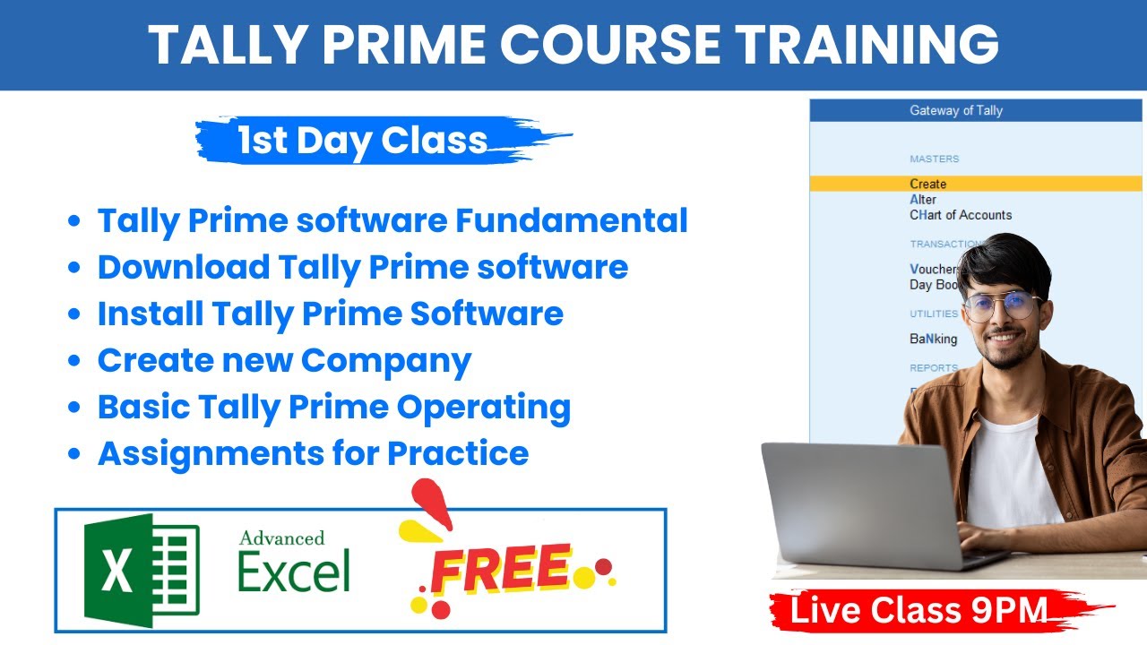 🎥 LIVE | Tally Prime Training - Day 1 Class | Learn Fundamentals ...