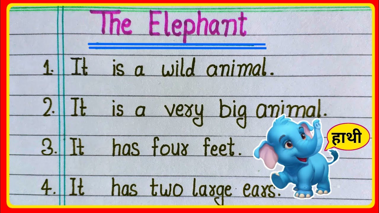 10 lines essay on Elephant in english/Essay on Elephant in english ...
