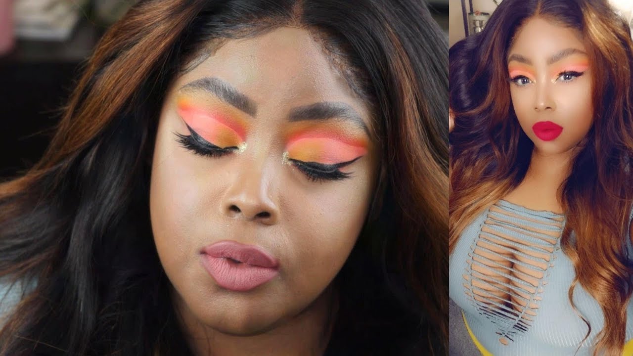 Hot Girl Summer Colorful Cut Crease Makeup Tutorial | Mzbrooklyn - YouTube