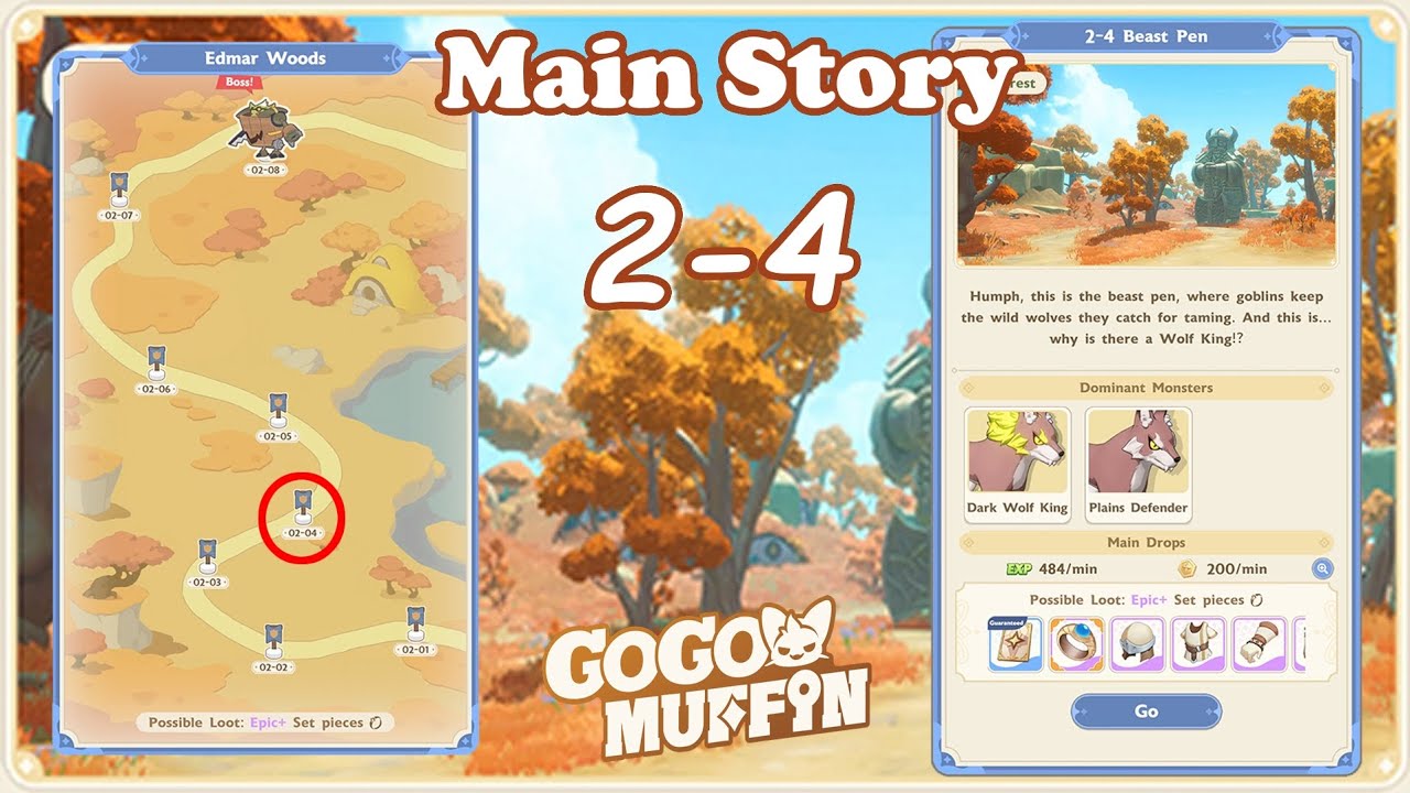 GoGo Muffin Main Story | 2-4 Beast Pen - YouTube