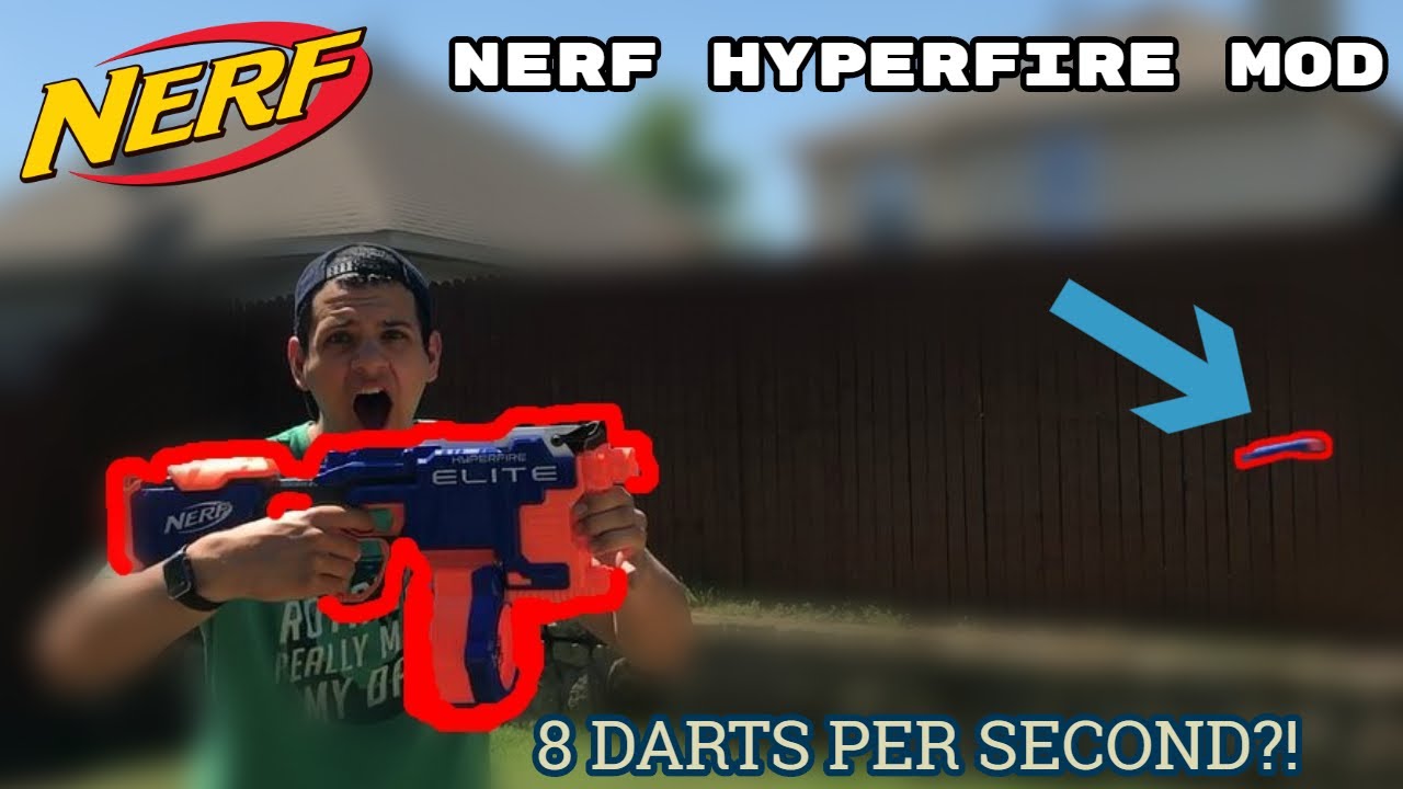 EASIEST Nerf Hyperfire MOD Guide | 8 Darts PER SECOND?! - YouTube
