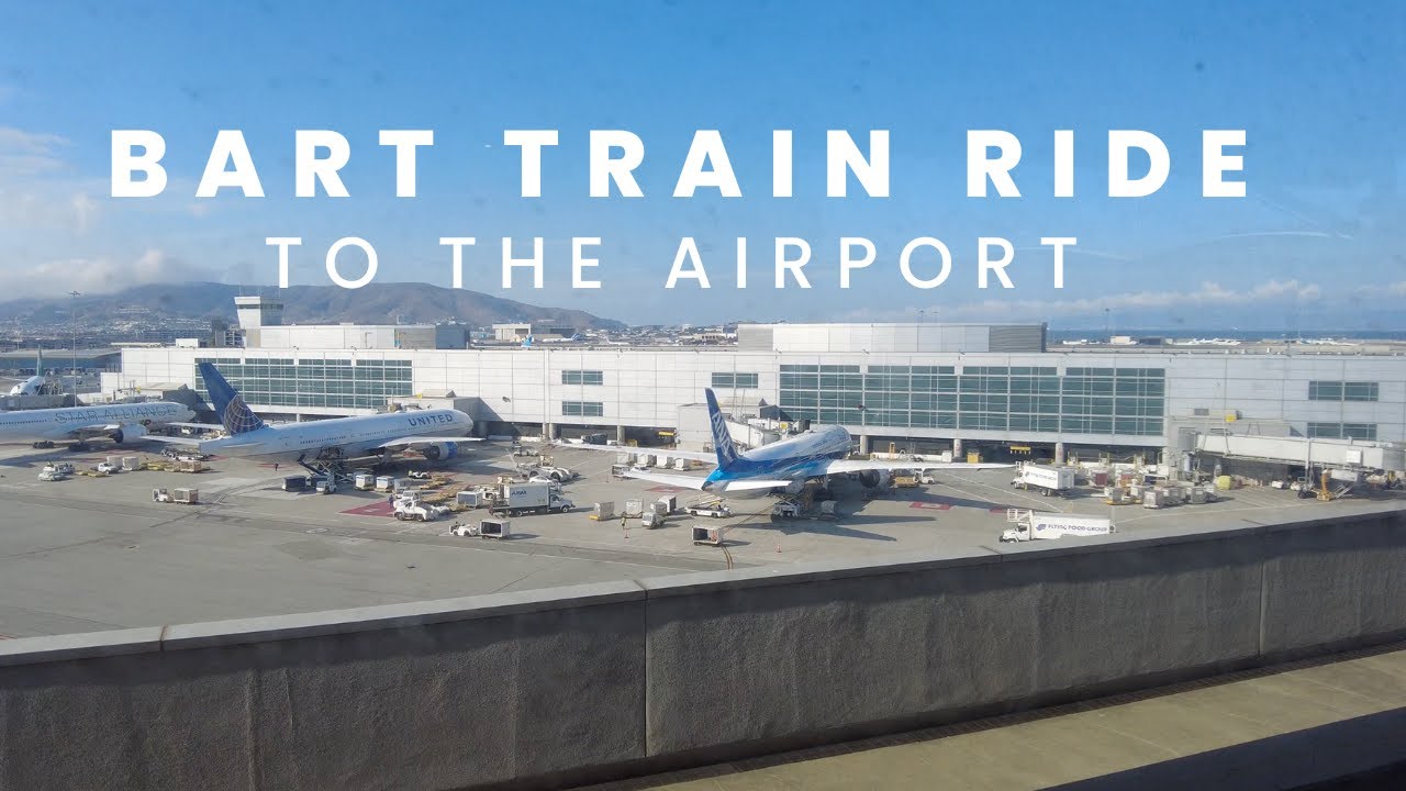 [4K] Riding BART Train to SFO Airport from Downtown San Francisco, California - YouTube