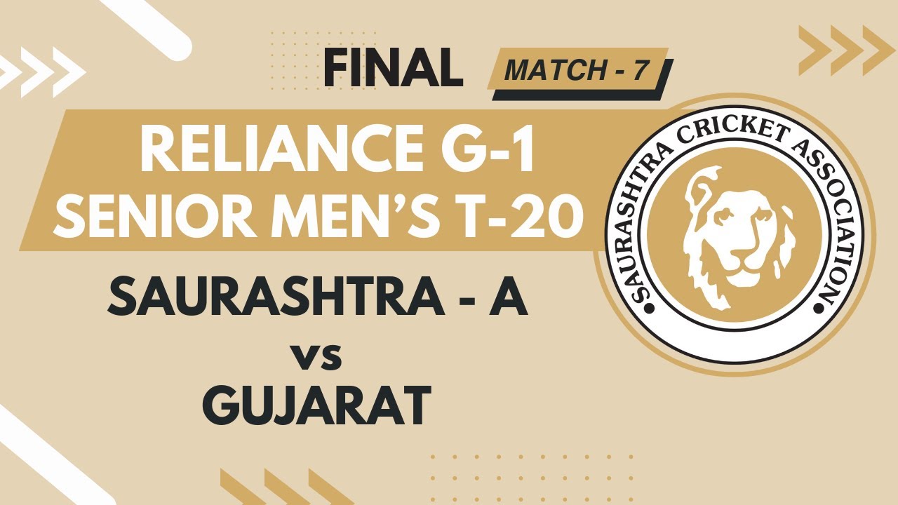 FINAL - SCA-A vs GCA - RELIANCE G-1 MEN'S SENIOR T-20 - YouTube