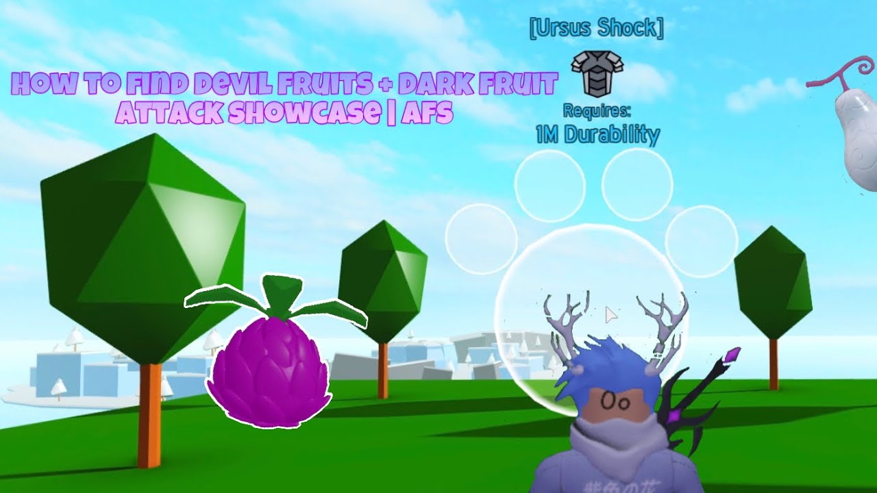 How to find a devil fruit + dark fruit showcase | anime fighting sim ...