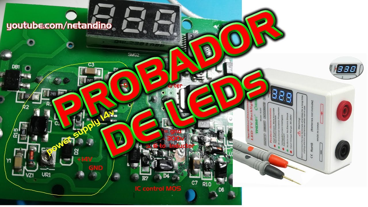 Analisis del testeador o probador de LEDs GJ2C - YouTube