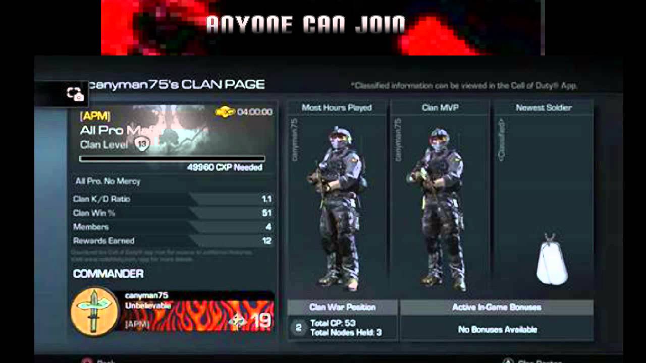 All Pro Mafia - call of duty ghosts clan - YouTube