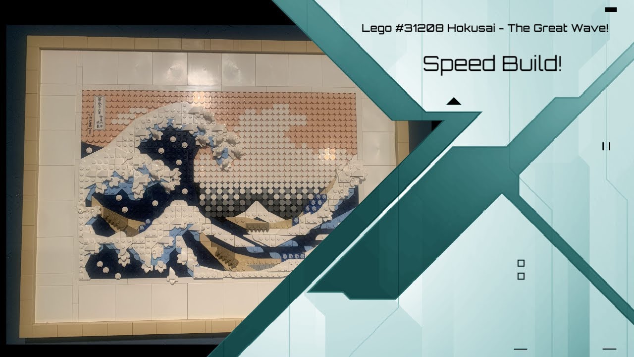 How I Built the Lego Great Wave - Mesmerizing Time Lapse! - YouTube