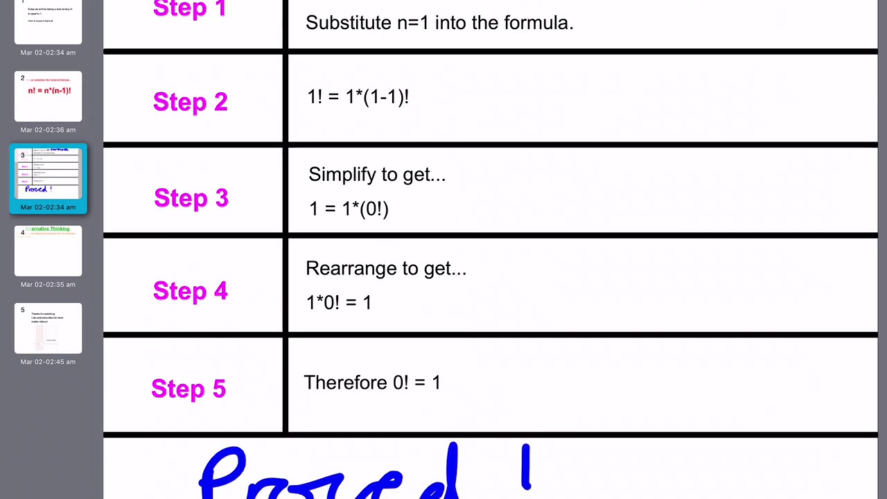 WHY 0 IS EQUAL TO 1 2 IDEAS DiscoveryMaths YouTube