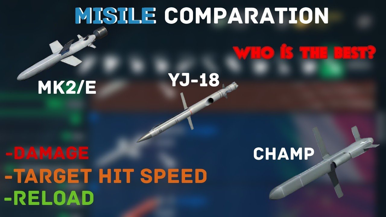 Teseo MK2/E vs Champ vs YJ-18 Missile Comparation | Modern Warship ...
