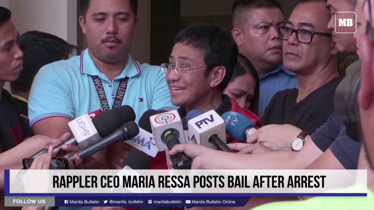 Rappler CEO Maria Ressa posts bail after arrest - YouTube