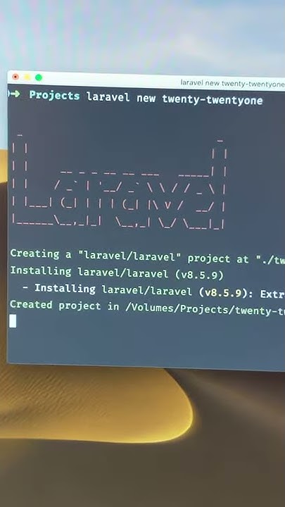 Start a Laravel Project in Less Than 20 Seconds #shorts - YouTube