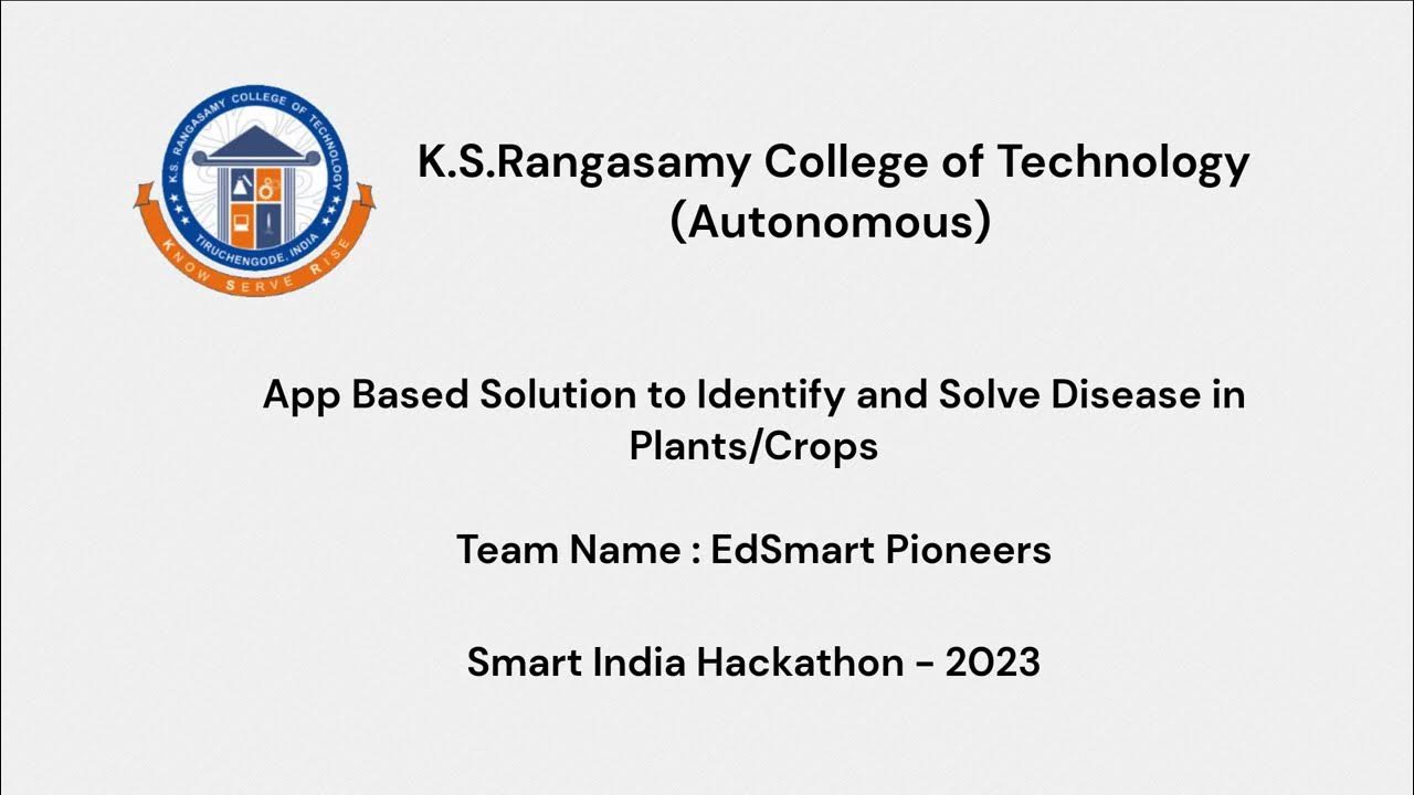 SIH 2023 - App Based Solution for Identify and Solve Disease in Plants ...