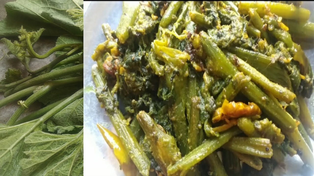 कद्दू के बेल से सुखी सब्जी | Kaddu Ke Bel Ki Sukhi Sabji | Kaddu Ke ...