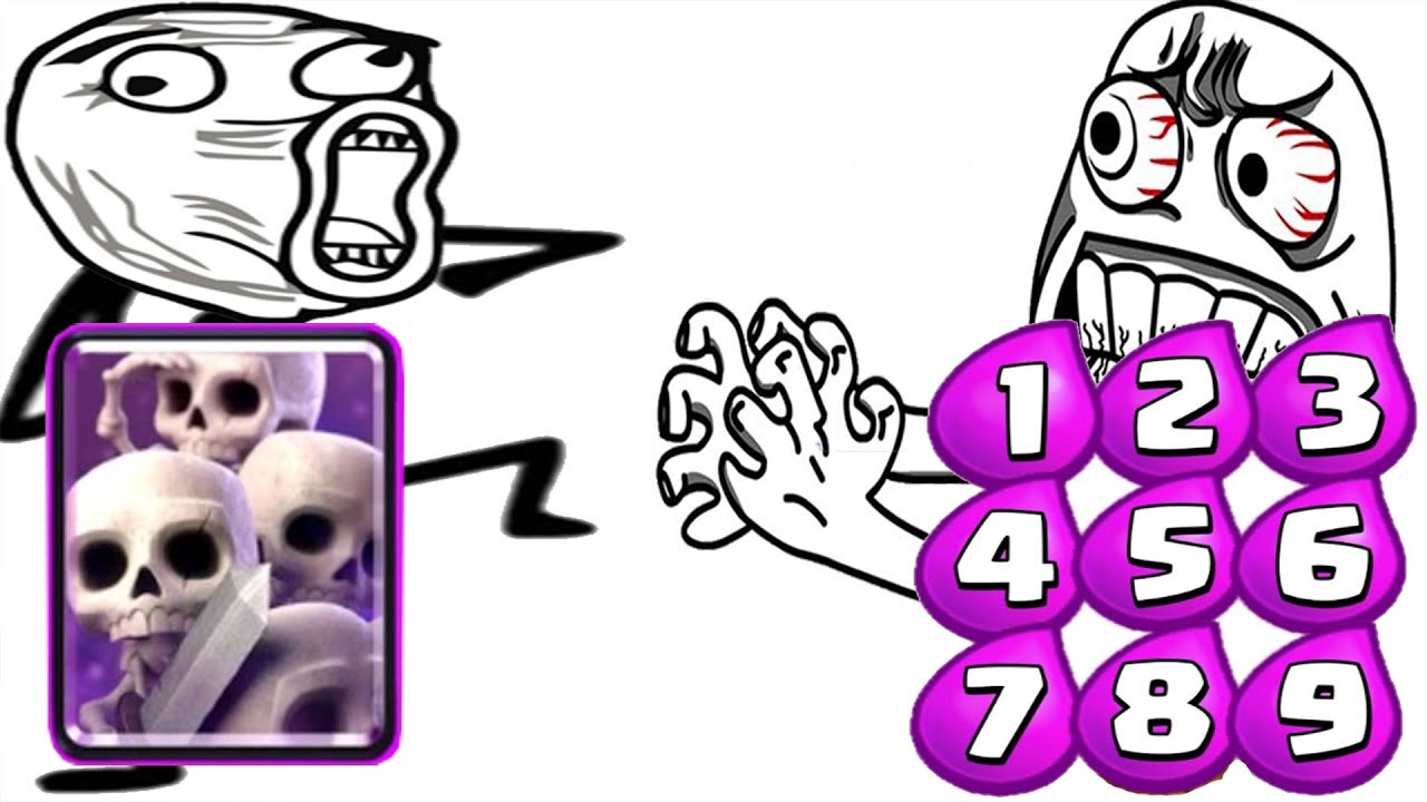Skeleton Army Defends: [ Elixir 1 to 9 ] - YouTube