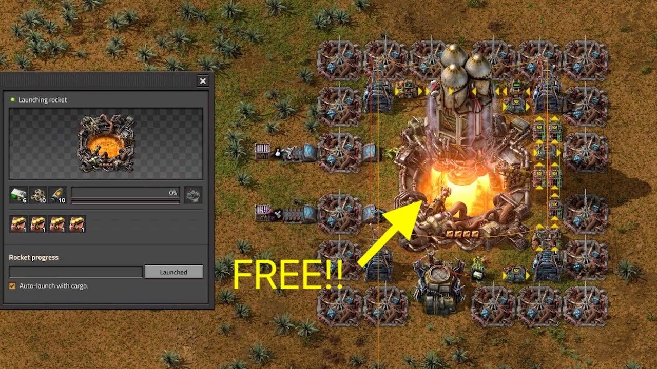 How to automate free rockets in Factorio (using Recursive Blueprints+) - YouTube