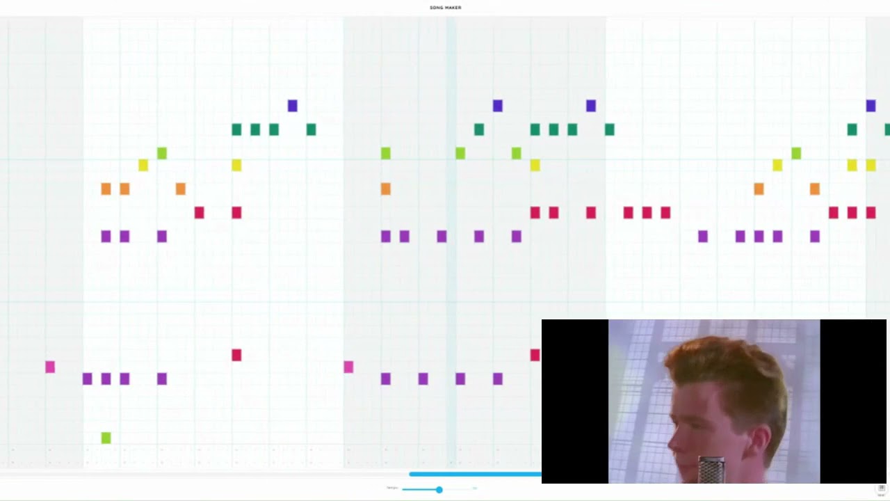 Rick roll in chrome music lab - YouTube