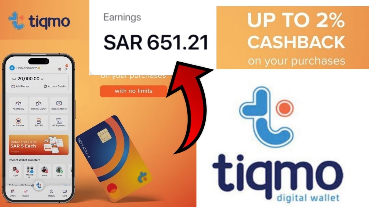 how to use tiqmo wallet ksa and earn cashback 651 riyal urdu Hindi ...