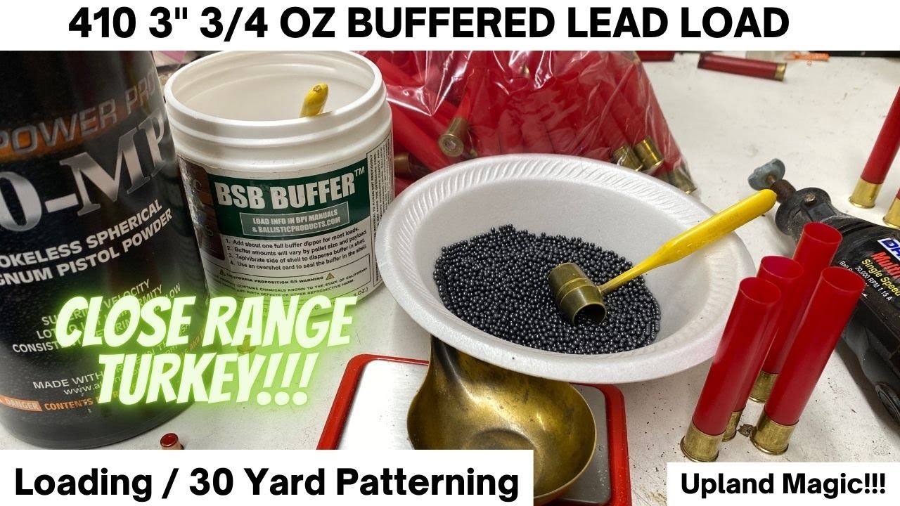 410 3" 3/4oz Buffered Lead Turkey Load. Close Range/Youth Turkey With ...