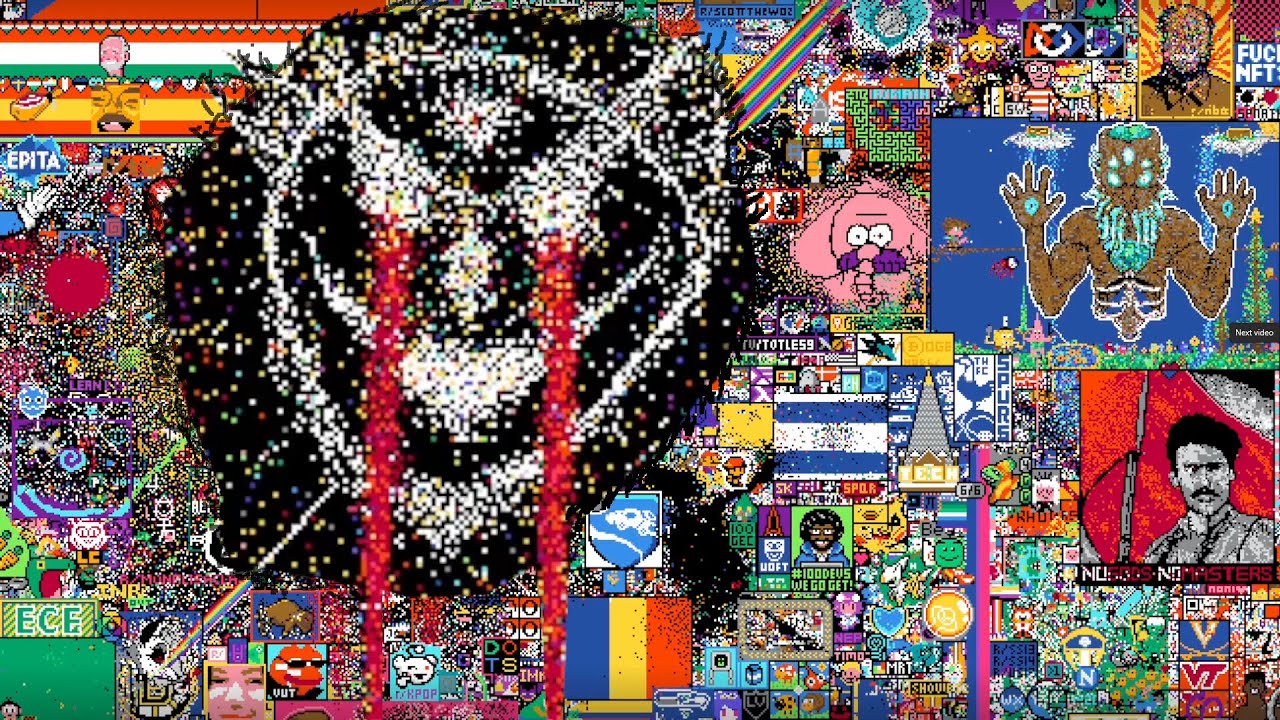 r/place 2022 The Black Void - 1 hour Timelapse day 2 - YouTube