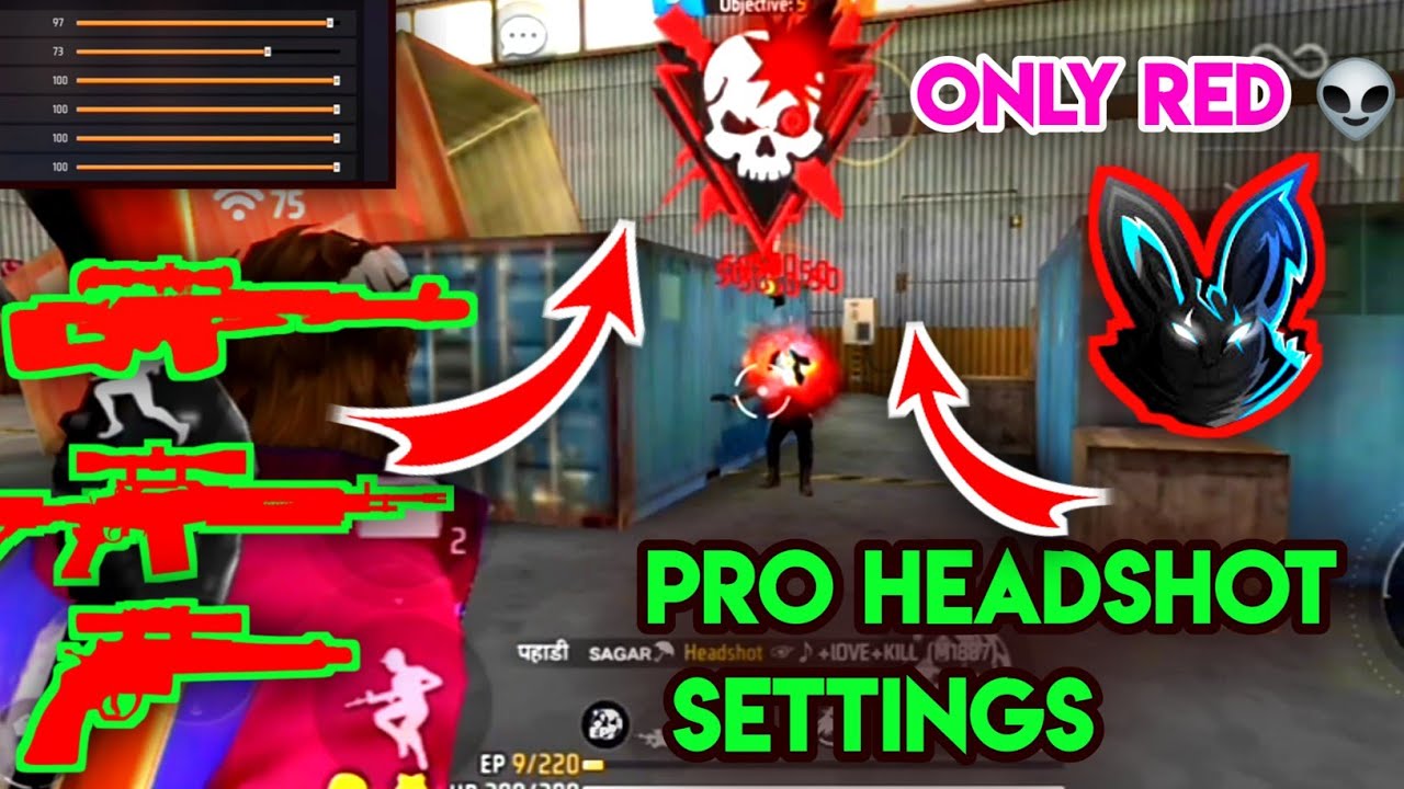 Best Headshot settings Free fire max🔥| Auto Headshot settings Free fire ...