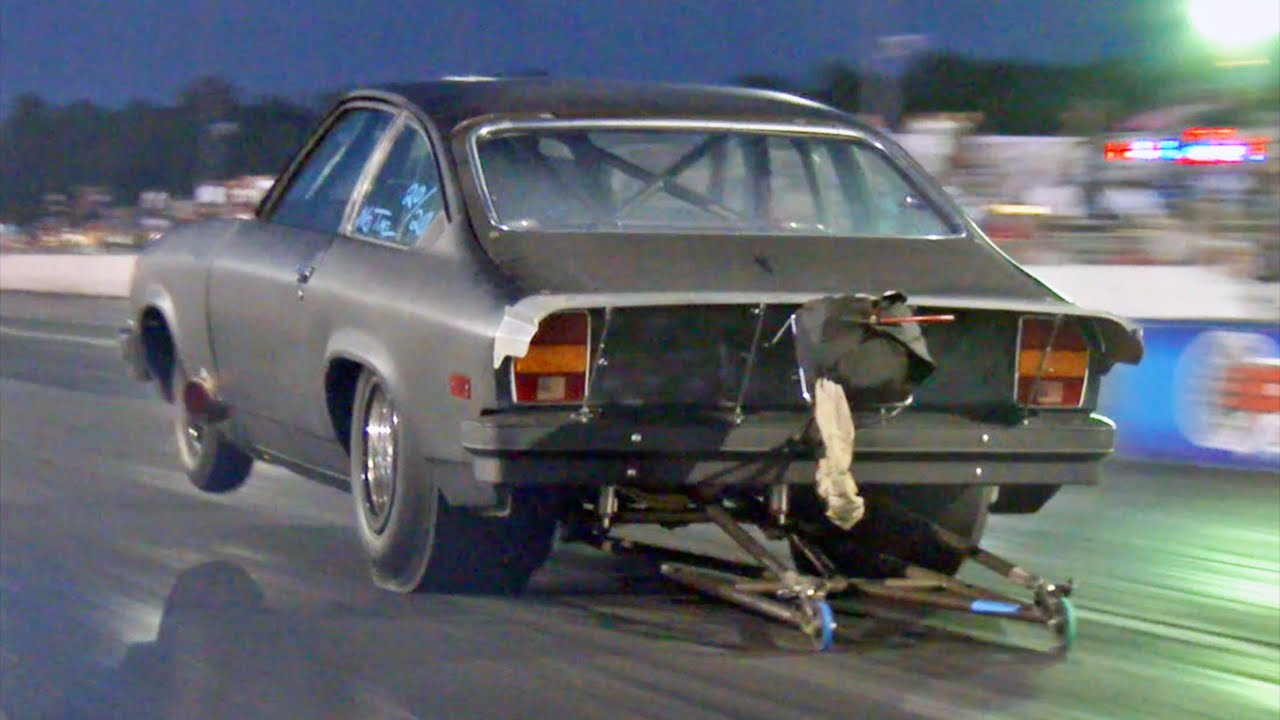 N/T Big Block Vega on 29s Wheels up 250FT! - YouTube