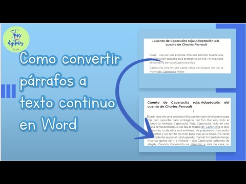 Como convertir párrafos a texto continuo en Word - YouTube