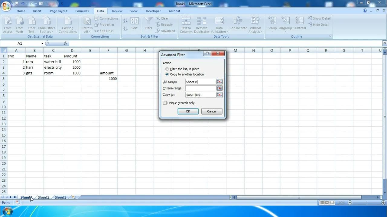 MS Excel - Advanced Filters - YouTube