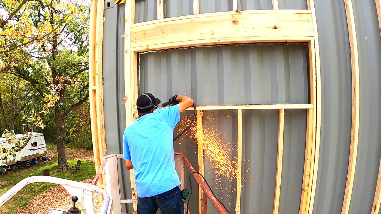 Best Way To Cut Shipping Containers - YouTube