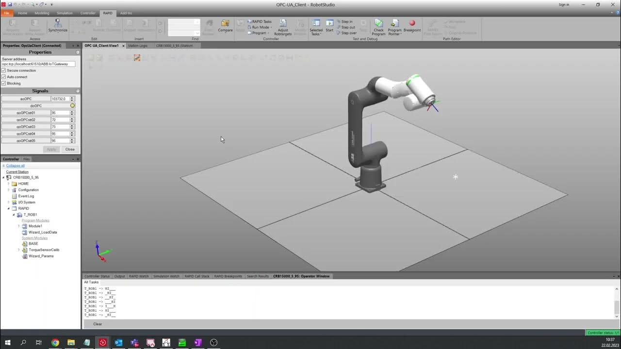 ABB OPC-UA Server (IoT Gateway) und Client (SmartComponent) - YouTube