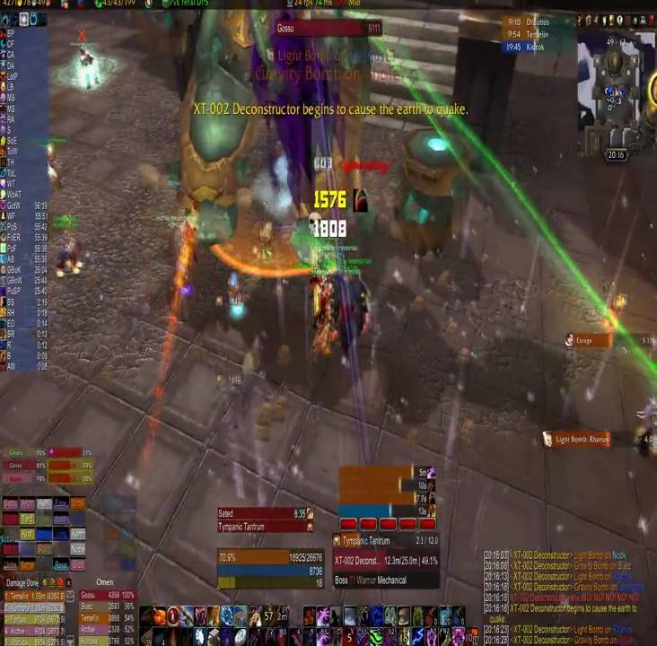 WoW raid XT-002 vs PHGP - feral DPS - YouTube