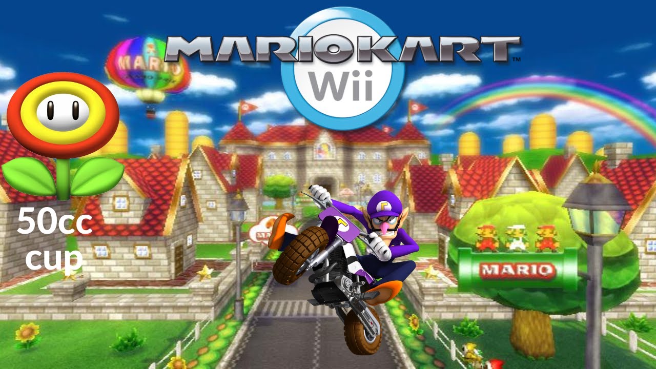Mario Kart Wii - Waluigi - Flower Cup 50cc - YouTube